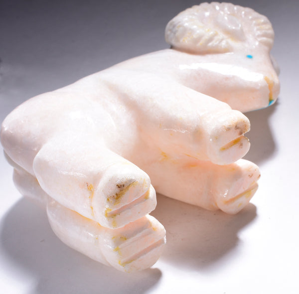 Large Alabaster Big Horn Sheep Fetish carving by Andre Quandelacy 4D02 ...