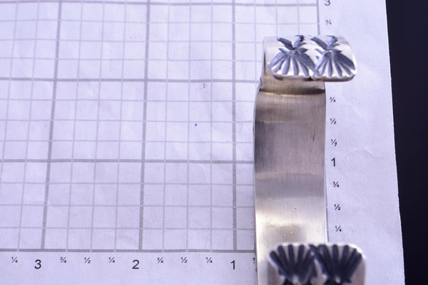 Silver Navajo Handmade Men's Bracelet by Jerrold Tahe 2L08G ...