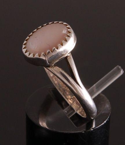 Silver Pink Mussel Shell Rings | Native American Jewelry | Erick Begay ...